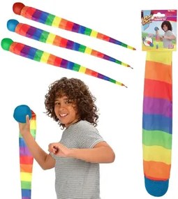 TEDDIES Míček s ocáskem / Látka / Duhový / 100 cm / od 3 let