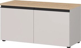 Šedobéžový/ve světle přírodní barvě botník s lavicí 96x49x41 cm Cormano – Germania