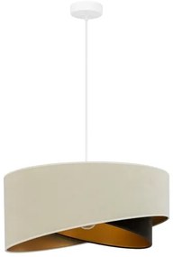 Brilagi - LED Lustr na lanku LYRA 1xE27/15W/230V krémová/černá/zlatá