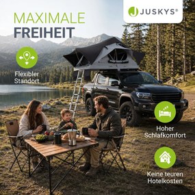 Juskys Autostan Lago pro 2–3 osoby Barva: černá / šedá, Velikost: 140 × 240 cm