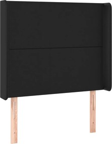 Box spring postel s matrací a LED černá 80 x 200 cm umělá kůže 3139229