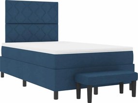 Postel s boxspringem s čelo Modrá 120 x 200 cm textil 3344141