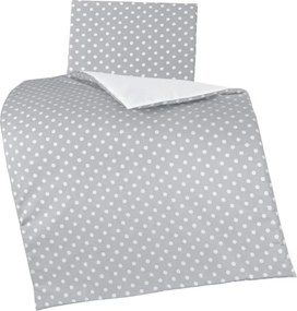 Bellatex Peřinka a polštářek pro kojence Šedá,Bílá 75x100 cm, 42x32 cm