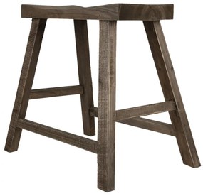 Hnědá antik dřevěná stolička – 56x37x50 cm