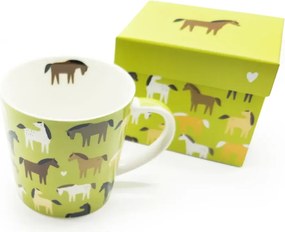 Porcelánový hrnek Koňská parta, 400 ml – dárek pro jezdkyni, čaj i kávu