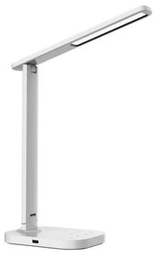 NEDES | LED Stmívatelná dotyková stolní lampa s USB konektorem KIARA LED/7W/230V bílá | ND3303