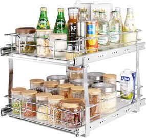 2-vrstvý 40,6 cm š × 53,3 cm D výsuvný organizér do skříňky