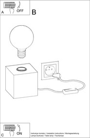Sollux Lighting Stolní lampa ARIZ beton