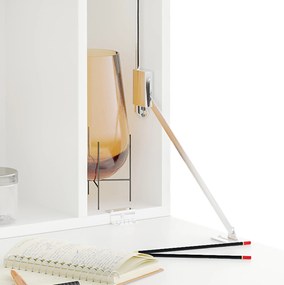 HOMCOM Závěsný skládací počítačový stůl se policí - 77 x 20 x 51 cm