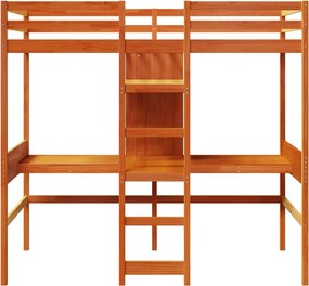 Patrová postel bez matrace voskově hnědá 90 x 190 cm borovice 3308549