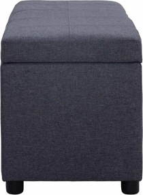 Lavice s úložným prostorem 116 cm světle šedá polyester 281318