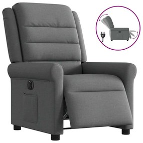 Elektrické polohovací křeslo tmavě šedé textil 3303295