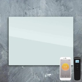 Bílý skleněný infrapanel ByeCold 450 W, 80 × 60 cm