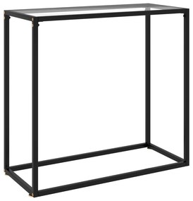 Konzolový stolek transparentní 80 x 35 x 75 cm tvrzené sklo 322807