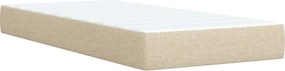Box spring postel s matrací krémová 90x190 cm textil 3290355