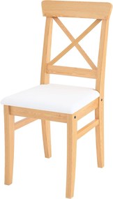 Potah na židli Ingolf s čalouněným sedákem barva bílá