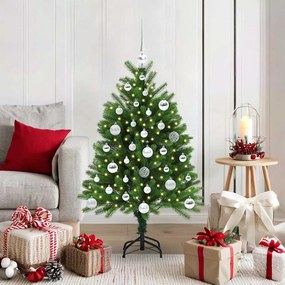 Vánoční stromeček s 150 LED diodami s stojanem Zelená 120 cm PE 3396314