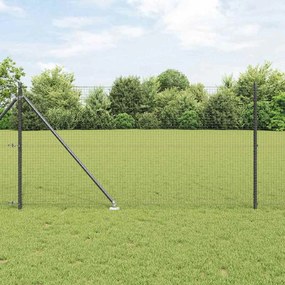 Svařované drátěné ploty s hroty 50 x 1 m Ocel potažená PVC Šedá 3352236