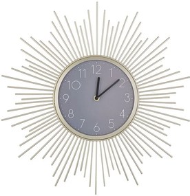 Nástěnné hodiny ø 45 cm zlatošedé SOLURA Beliani