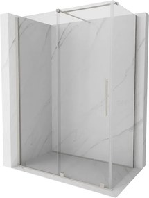Mexen Velar, sprchový kout s posuvnými dveřmi 150 x 80 cm, 8mm čiré sklo, broušená ocel, 871-150-080-01-97