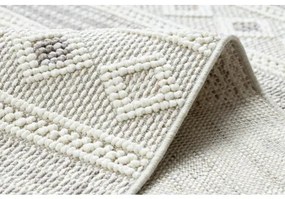 koberec NANO FH69A Diamanty, smyčkový, plošně tkaný bílá / šedá velikost 240x330 cm | krásné koberce cz