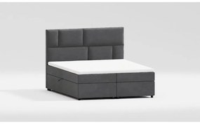 Šedá boxspring postel s úložným prostorem 140x200 cm Lola – Ropez