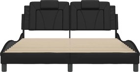 Rám postele Viana bez matrace černý 160x200 cm umělá kůže 3208103