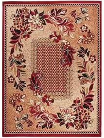 *Kusový koberec PP Květiny červený 200x300cm