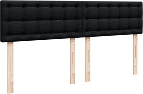 Box spring postel s matrací černá 200x200 cm textil 3288311