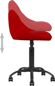 Kancelářská židle vínová samet 3088852