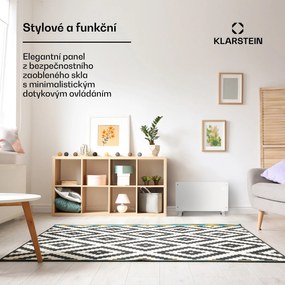 Klarstein Bornholm Curved Smart, konvektor, 2000 W, ovládání přes aplikaci, bílý