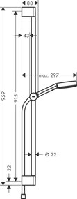 Hansgrohe Pulsify Select S, sprchová souprava 105 3jet Relaxation se sprchovou tyčí 90 cm, chromová, HAN-24170000