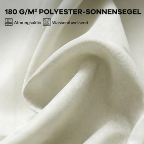 Outsunny Dvouzónový Slunečník 455 x 265 cm, Slunečník UV Ochrana s Ručním Kloubem, Balkónový Slunečník Plážový Slunečník Odolný Větru pro Pláž, Balkó…