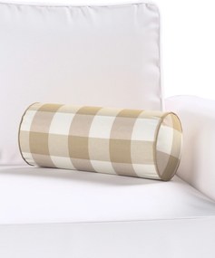 Jednoduchý válečkový polštář barva béžová látka vzorované