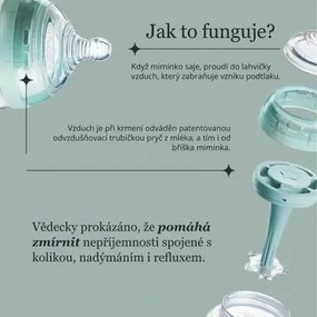 Tommee Tippee Kojenecká láhev C2N ANTI-COLIC 260ml 3ks / od 0 měsíců