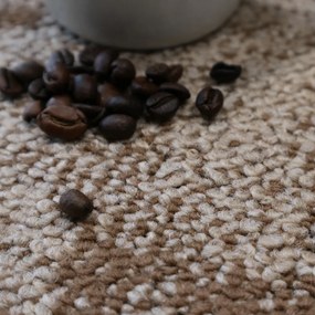 Spoltex, Metrážový koberec Marbeline 168 béžová, na míru, šíře 4m, hnědá, filc, ložnice