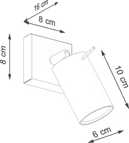 Sollux Lighting Nástěnné svítidlo RING červená ochra