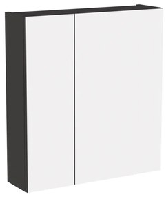 COMAD Závěsná skříňka se zrcadlem - SANTA FE 84-60 black, šířka 60 cm, matná černá