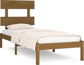 vidaXL Rám postele masivní dřevo 100 x 200 cm [3104666] Barva: Šedá