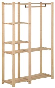 Stojan na šaty 110 x 38 x 170 cm masivní borové dřevo 327324