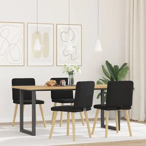 Jídelní židle 4 ks černé textil 3315246