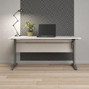 FALCO Výškově nastavitelný psací stůl Office 80400/318 bílá/silver grey