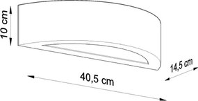 Nástěnné keramické svítidlo SOLLUX Atena E27 1x60W bez zdroje SL.0001 bílá