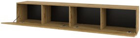 Televizní stolek AVA 40 Helvetia 180/35/30 Barevné provedení: bílý mat/dub wotan