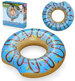 Nafukovací modrý plážový kruh Donut 107 cm pro plavání BESTWAY