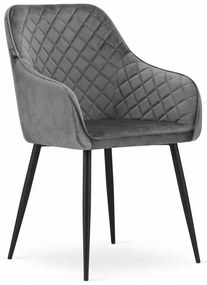 modernHOME Sada 2 židlí Nugat - tmavě šedý samet