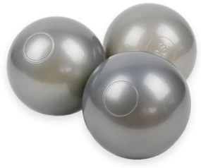 Mimii Suchý bazének 130x40 tmavě šedý, 400 kuliček-průsvitné, perleťové,stříbrné, světle modré Rozměr: 130x40 cm