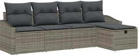 Set pohovek 5 ks Šedá polyratan 3359258