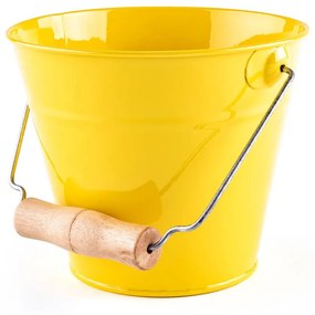 Woody Zahradní kovový kyblík Žlutý