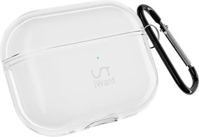 iWant AirPods Pro 3 transparentní pouzdro bílé Čirá